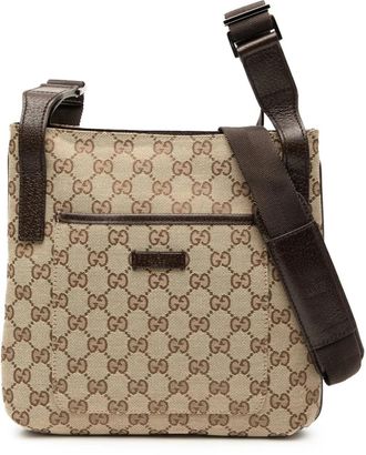 Gucci Hobo Bags - GG Canvas Crossbody - Gr. unisize - in Braun - für Damen