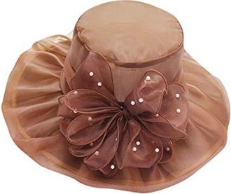 Generic Chapeau bibi pour femme - Pour mariage, quotidien, f&ecirc;te de mariage - Casquette de baseball, caf&eacute;, Taille unique