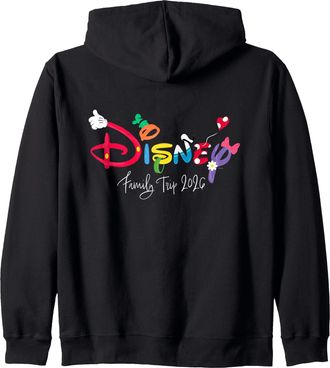Disney Mickey & Friends Character Letters Family Trip 2026 Kapuzenjacke