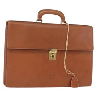 Loewe Pre-owned Leder Aktentasche - - Pre-owned - Damen - Braun - ONE SIZE