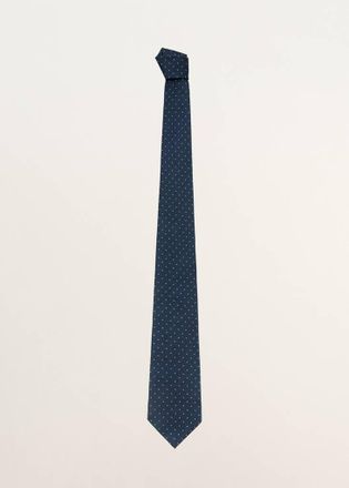 Mango Cravate 100 % soie imprim&eacute; bleu marine - Homme - Taille unique - MANGO MAN