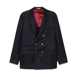 Brunello Cucinelli Blaue Herrenjacken - - Suits - Herren - Blau - 2XL
