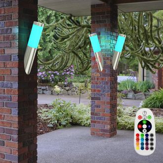 Globo Lighting Applique murale dext&eacute;rieur avec d&eacute;tecteur de mouvement, applique murale dimmable avec t&eacute;l&eacute;commande, lampe de jardin, lampe de terrasse, acier