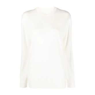 Jil Sander Femme, Pulls, Beige, Taille: 38 FR Pull &Eacute;l&eacute;gant Beige en Laine