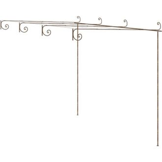vidaXL Pergola de jardin Marron antique 4x3x2,5 m Fer Vidaxl