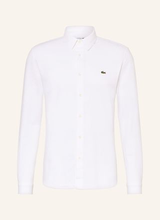 Lacoste Piqu&eacute;-Hemd Slim Fit weiss