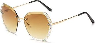 Generic Lunettes de soleil sans cadre pour femme 2025 pour lextérieur, protection solaire, décoration de fête sur la plage (couleur : C, taille : moyenne), b,