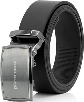 Pierre Cardin leather belt for men leather belt made of full grain leather, Farbe/Color:noir, Size US/EU:Bundweite 115 cm Gesamtl&auml;nge 130 cm W 45.5 XXL