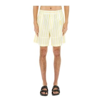 Jacquemus Homme, Shorts, Beige, Taille: XL Striped Relaxed Fit Shorts