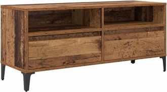 vidaXL vidaXL Meuble TV avec tiroir Bois Ancien 100 x 34,5 x 44,5 cm