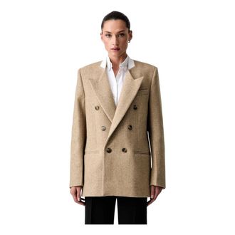 Victoria Beckham Zweireihiger Blazer - - Jackets - Damen - Beige - XS