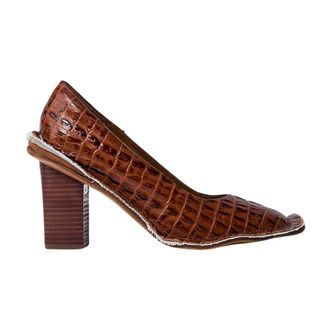 Clarks Schlangen-gepr&auml;gte Blockabs&auml;tze mit Mandelzehen - - Shoes - Damen - Braun - 41 EU