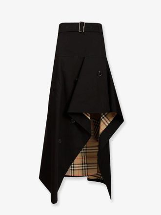 Burberry Heather Asymmetrical Trench Skirt - BURBERRY - gender_Woman