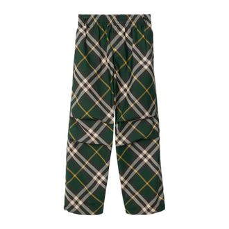 Burberry Check Print Trainingshose - - Trousers - Herren - Gr&uuml;n - S
