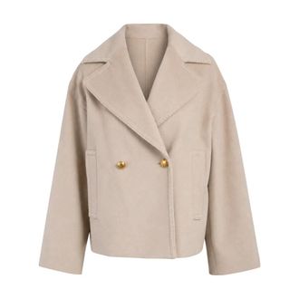 Max Mara Doppelreihiger Mantel - - Coats - Damen - Beige - XS