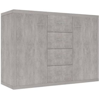 vidaXL Buffet Gris b&eacute;ton 88x30x65 cm Bois ding&eacute;nierie Vidaxl