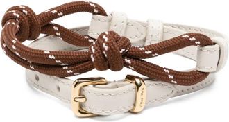 Miu Miu bracelet cheville à design noué - Tons neutres