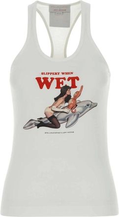 Stella McCartney Femme, Tops, Blanc, Taille: 38 FR Jeff Koons Slippery When Wet Tank