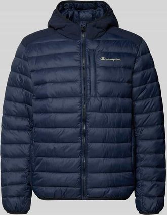 Champion Steppjacke mit Kapuze und Logo