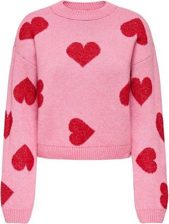 Only Rundhalspullover HAPPIE (1-tlg)