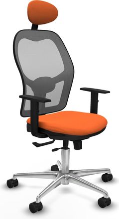 Piqueras y Crespo Jorquera 24-Stunden-Stuhl mit 1D-Armen, h&ouml;henverstellbarer Lendenwirbelst&uuml;tze und festem Kopfteil, ausgestattet mit Syncro/Traslack und injiziertem Sc