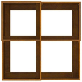 vidaXL Cache-pot de jardin Rouill&eacute; 100 x 100 x 48 cm Vidaxl