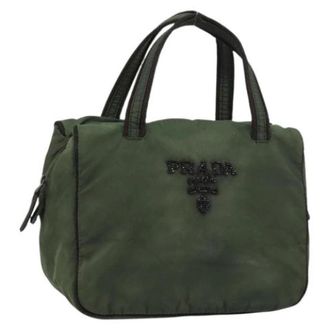 Prada Pre-owned Nylon Handtasche - - Pre-owned - Damen - Gr&uuml;n - ONE SIZE