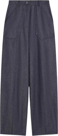 Max Mara Femme, Pantalons, Bleu, Taille: 36 FR Pantalon Élégant pour Femmes