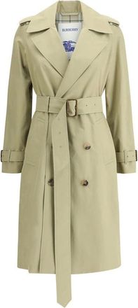 Burberry Femme, Manteaux, Vert, Taille: 38 FR Trench-Coat Classique en Coton