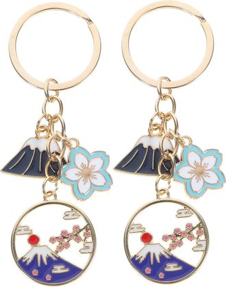 Holibanna 2St Kirschbl&uuml;ten-Schl&uuml;sselanh&auml;nger japanische Dekoration Schl&uuml;sselringe Schl&uuml;sselbund car keychain car key chain kleiner Schl&uuml;sselanh&auml;nger Auto- Zinkl