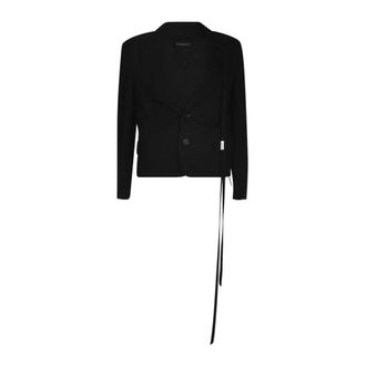 Ann Demeulemeester Femme, Vestes, Noir, Taille: 38 FR Ann Demeulemeester Manteaux Black