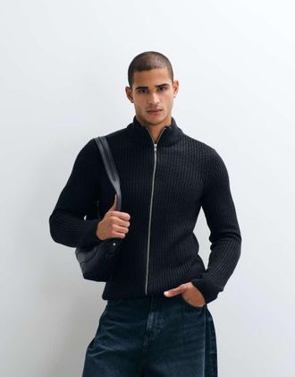 Blend Veste zipp&eacute;e en maille - Noir
