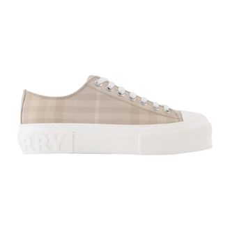 Burberry Gro&szlig;e Check Sneakers - Beige Nylon - - Shoes - Damen - Beige - 37 EU