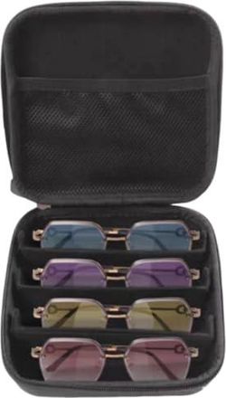 Generic Organiseur de lunettes de soleil rigide avec 4/7 compartiments réglables, 4 emplacements, taille unique