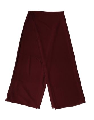 Dolce & Gabbana Maroon Silk Stole Neck Wrap Shawl Men 200cm X 130cm Scarf
