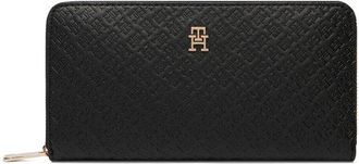 Tommy Hilfiger Geldb&ouml;rse Th Icon Lrg Za Mono AW0AW18482 Schwarz