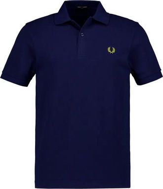 Fred Perry Herren Polo-Shirt blau Baumwoll-Piqu&eacute;