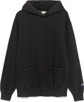 Champion Hoodie mit aufgesetzten Taschen - Schwarz