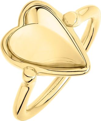 Liebeskind Liebeskind Berlin Ring - Edelstahl Metal Heart - Gr. 52 - in Gold - f&uuml;r Damen