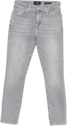7 For All Mankind Femme, Jeans, Gris, Taille: W26 Jean Slim Taille Haute