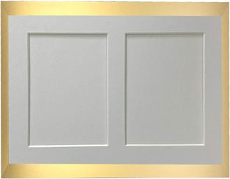 Frames by Post H7 Bilderrahmen mit weißem Passepartout, 12,7 x 8,9 cm, goldfarben