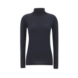 Fabiana Filippi Col roul&eacute; en cachemire et soie - Femme - Pulls - Bleu - Taille: 38 FR
