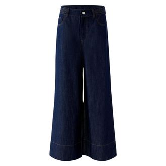 Oui Femme, Jeans, Bleu, Taille: 40 FR Wide Jeans