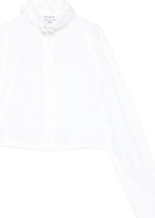 Alaia Ruffled High-neck Shirt