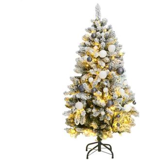vidaXL K&uuml;nstlicher Weihnachtsbaum Klappbar 150 LEDs & Kugeln 120 cm Vidaxl 759773