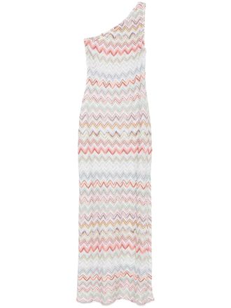 Missoni robe longue à motif zigzag - Blanc