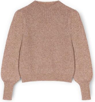 Motivi Femme, Pulls, Beige, Taille: 42 FR Pull col roul&eacute; &agrave; maille point de bl&eacute;