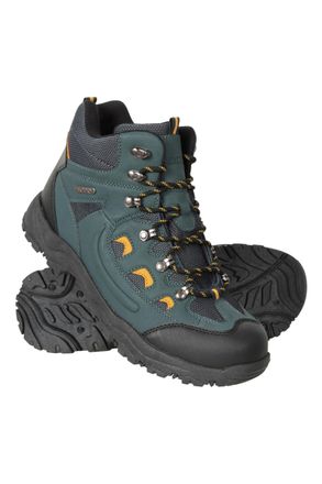 Mountain Warehouse Adventurer Mens Waterproof Boots - IsoDry Schuhe mit Synthetik-Obermaterial, Mesh-Futter, Deep Lugs & EVA Dämpfung - Frühling Sommer, Wandern & Outdoo