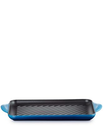 LE CREUSET Grill rectangulaire traditionnel - Bleu