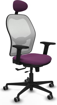 Piqueras y Crespo Jorquera Stuhl f&uuml;r die Arbeit zu Hause mit 2D-Armen, h&ouml;henverstellbarer Lendenwirbelst&uuml;tze und festem Kopfteil, ausgestattet mit Syncro/Traslack und i